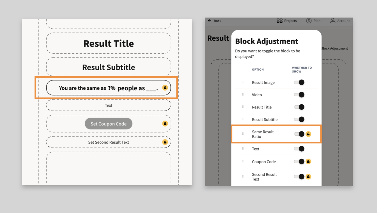 How to Set “Display Same Result Ratio on Result Page”?